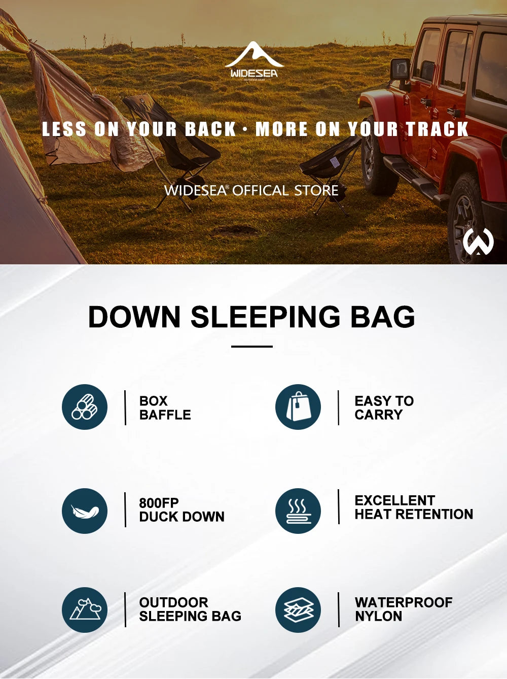 Duck Down Ultralight Sleeping Bag | Camping & Hiking Warmth To -10°C ...