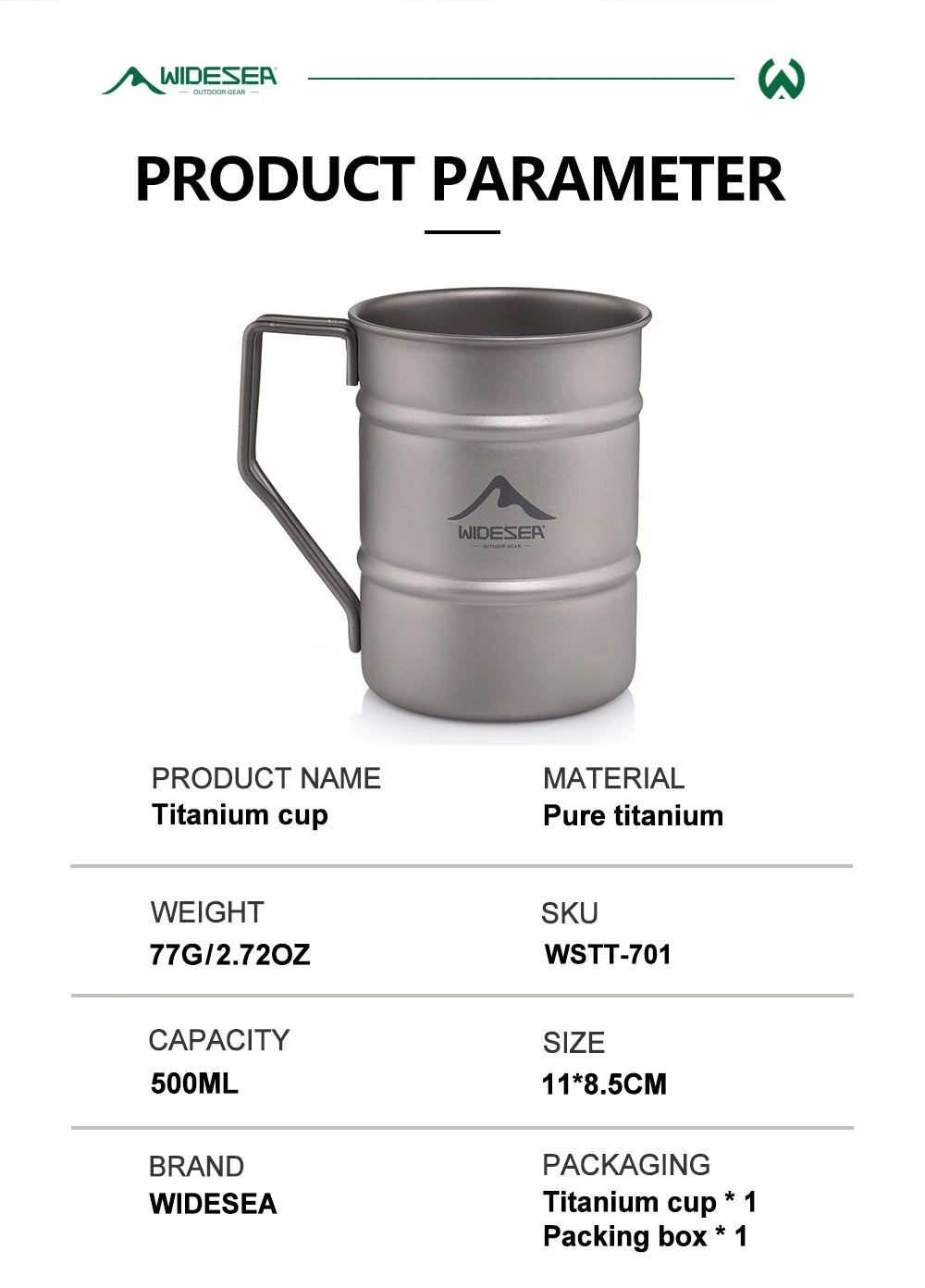 Titanium Camping Cup 500ml | Essential Hiking Gear For Backcountry Use ...