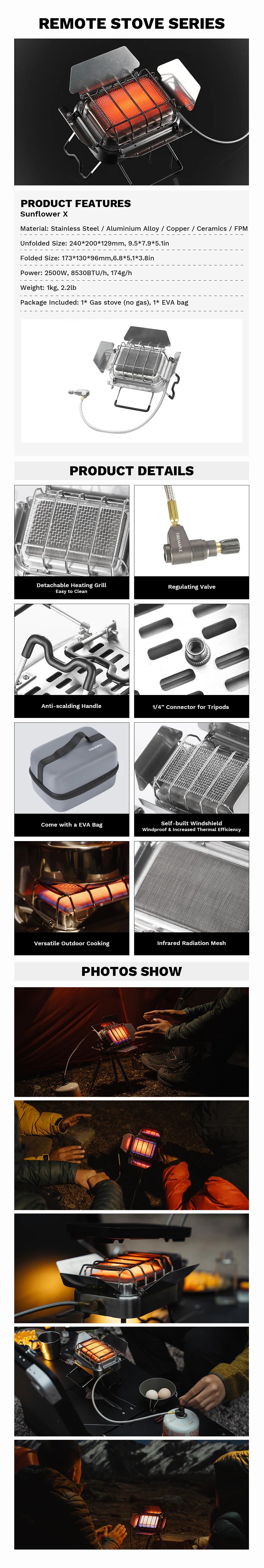 Multi-Function Gas Camping Stove and Heater | Portable for Hiking Trips ...