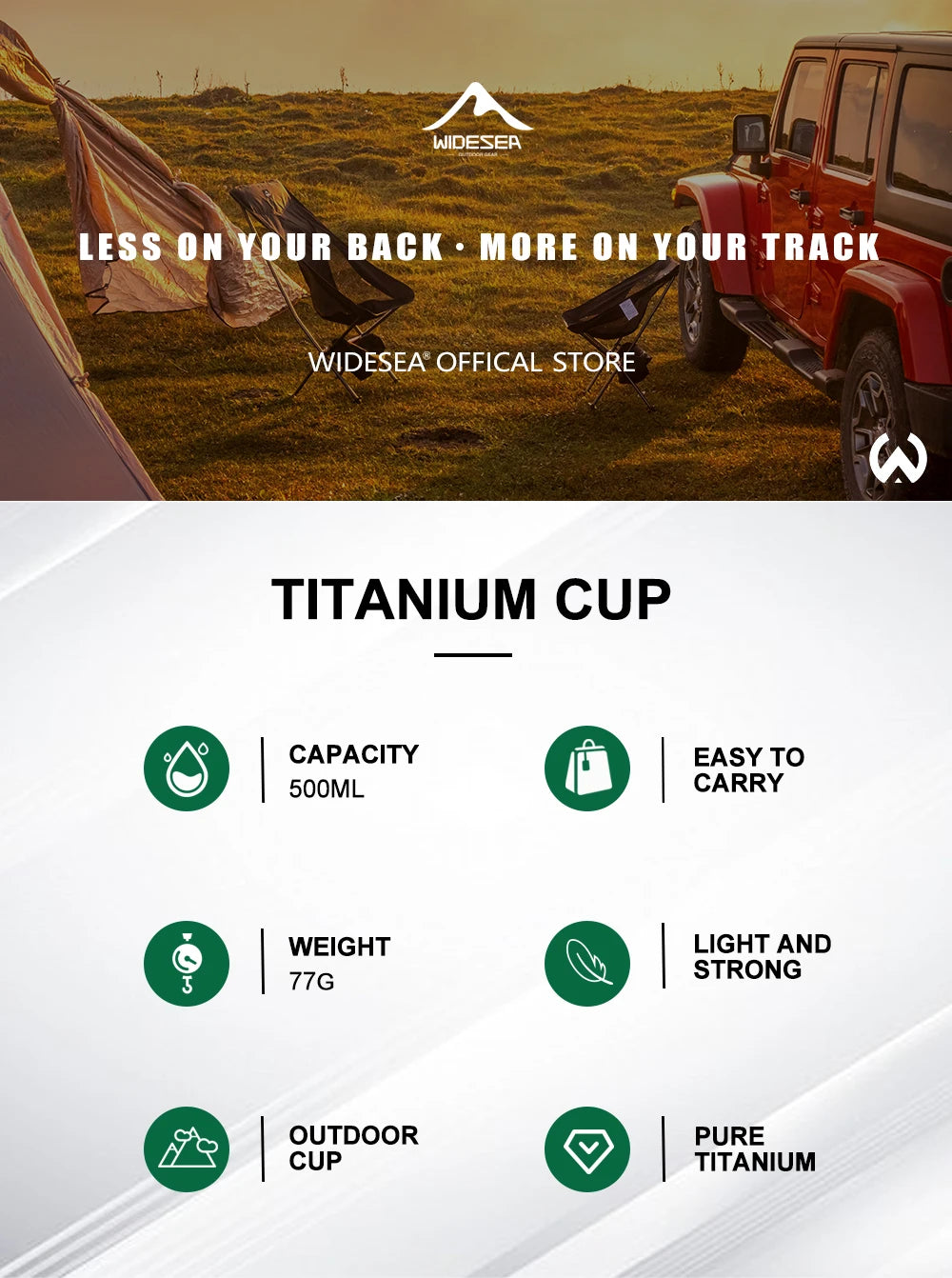 Titanium Camping Cup 500ml | Essential Hiking Gear For Backcountry Use ...